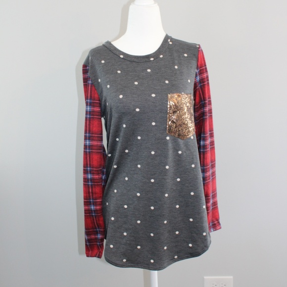 7th Ray | Tops | Cute Wintery 7th Ray Top S | Poshmark